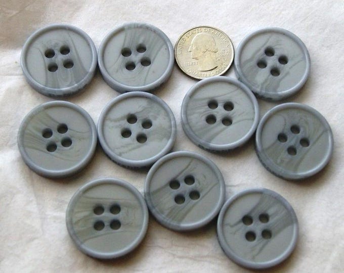 10 Gray Buttons 1 1/4" Matching Buttons,, Thick Button, Craft Sewing ...