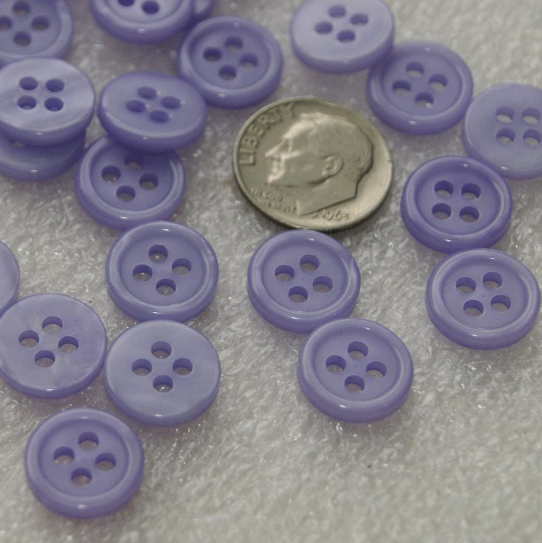 30 Lavender Purple Buttons, Both Sides Pearled, 1/2", 4 Hole, Matching ...