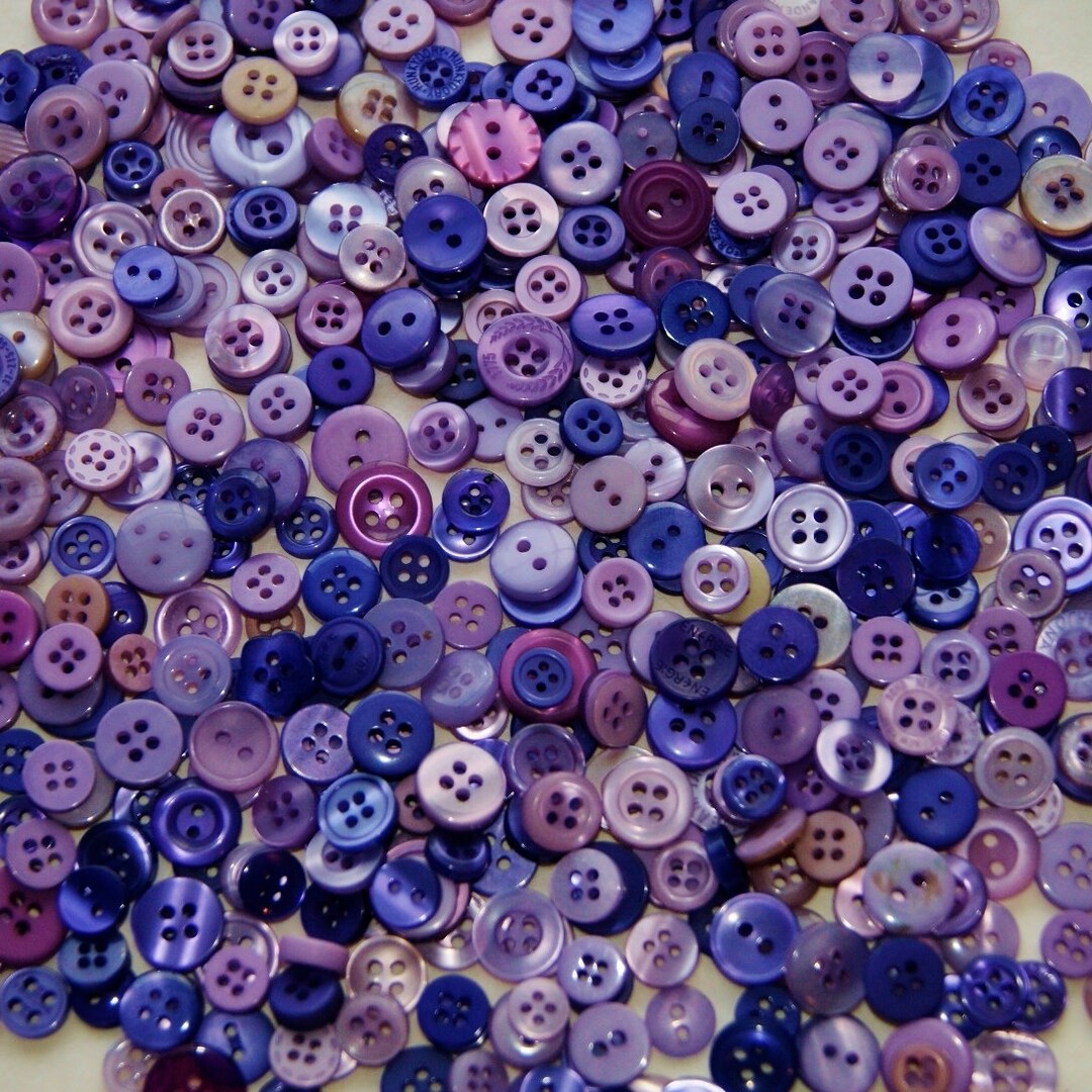 300 Button SMALL Buttons, Sugar Plum Purple Button Mix, Sewing Button ...