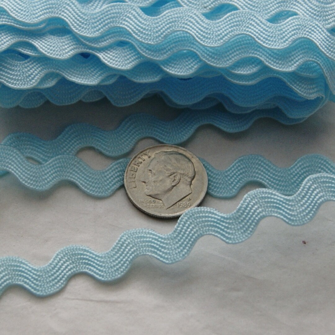 3 Yards Light Blue Ric Rac Trim Ribbon 3/8 Inch Hair Bows - Etsy