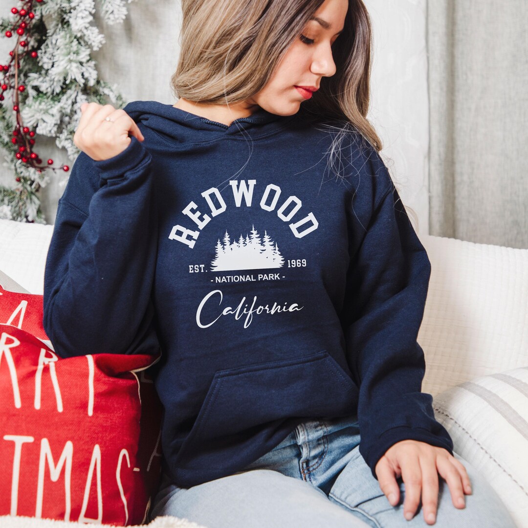 Redwood Hoodie, Redwood National Park California Retro Redwood Shirt ...