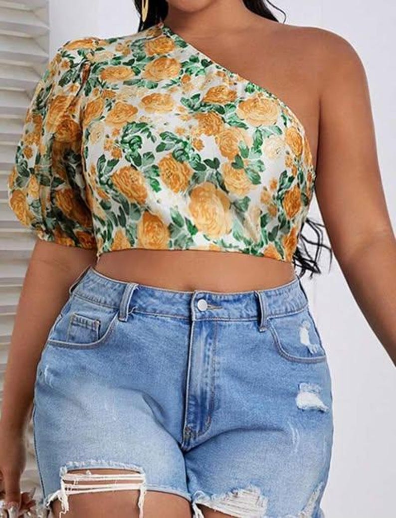 One Shoulder Top Sewing Pattern PDF - Crop Top Pattern - Easy Pattern ...