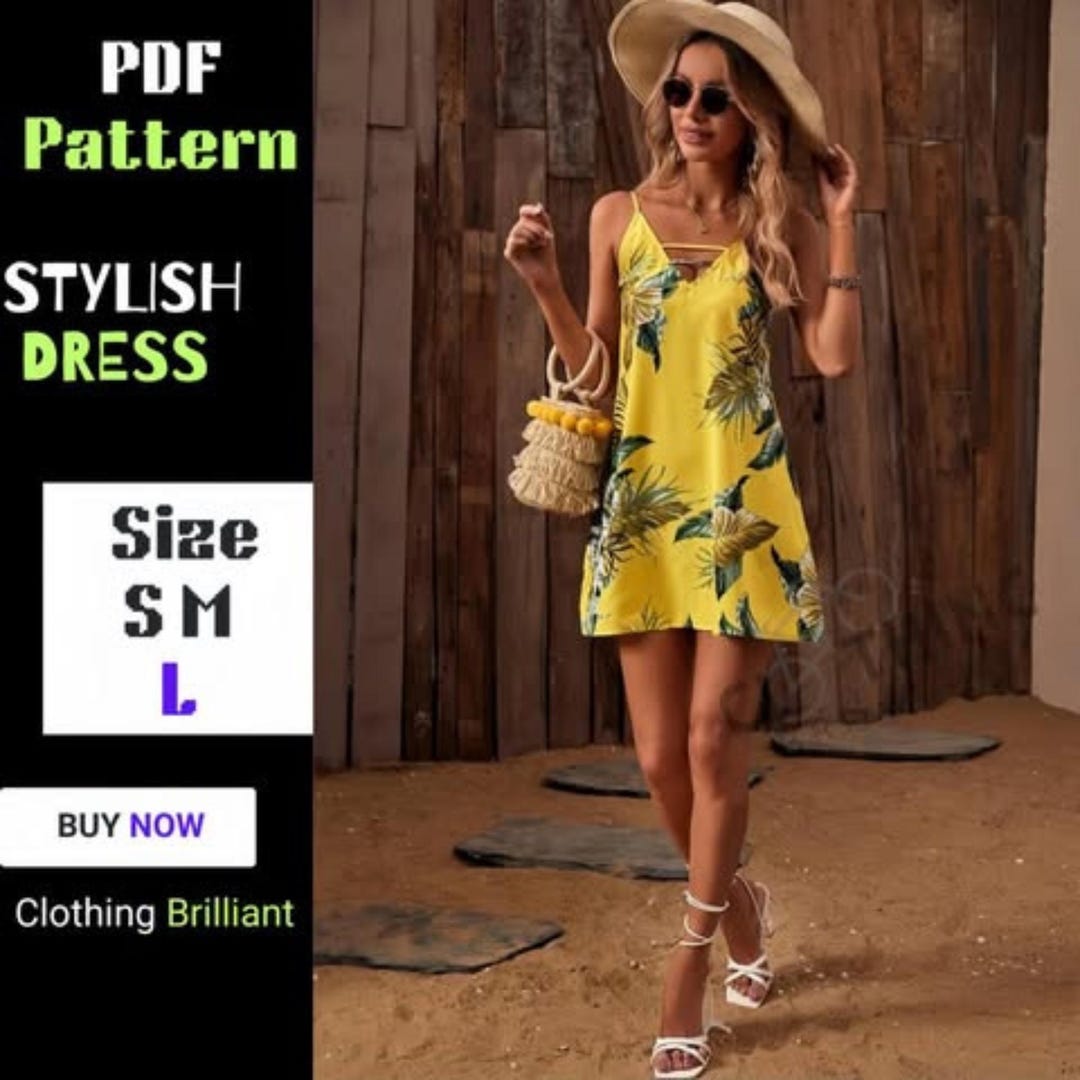 Party Dress Pattern - Backless Dress Sewing Pattern - Women Dress ...