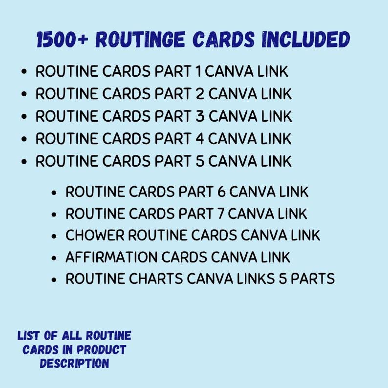 Daily Routine Cards Chart for Kids Toddler Routine Visual Schedule ...