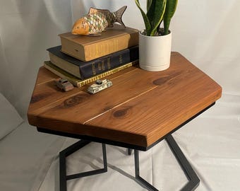 Hexagonal Solid Wood Modular Console Table Made in USA, Base Piece Plus ...