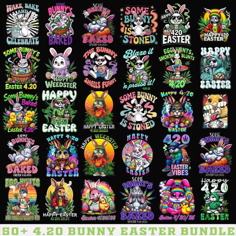 Stoned Easter Bunny - Etsy