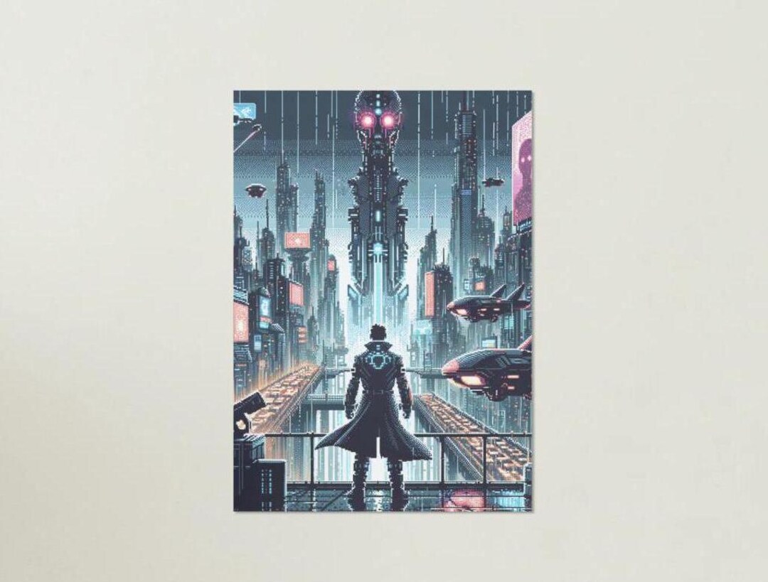 Pixel Art Steampunk Videogame Poster - Etsy