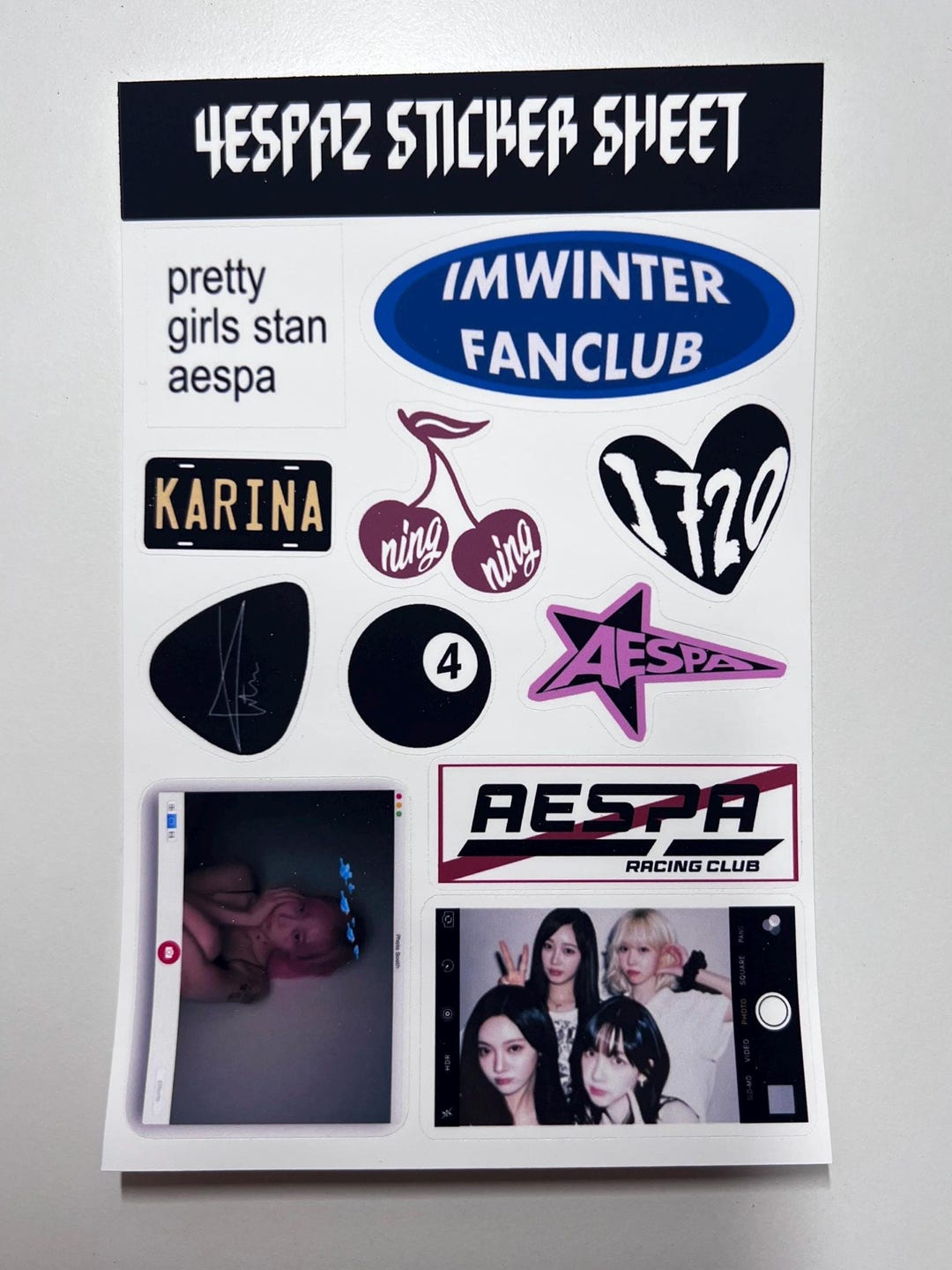 Aespa Sticker Sheets - Etsy