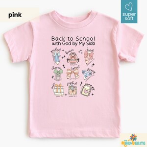 Back to School With God by My Side Shirt – Bible Verse Kids Tee ...