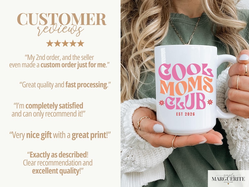 Personalized New Mom Mug, Cool Moms Club Coffee Mug, First Time Mom ...