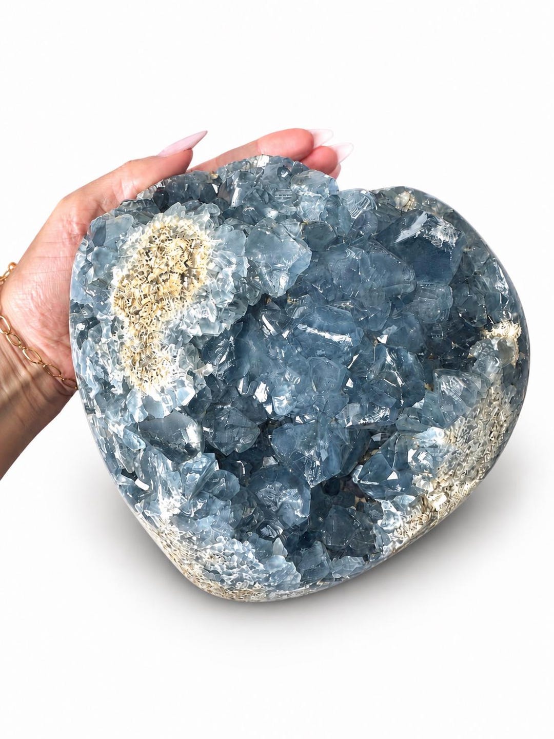 Extra Large Celestite Heart 6.3 Kg - Etsy