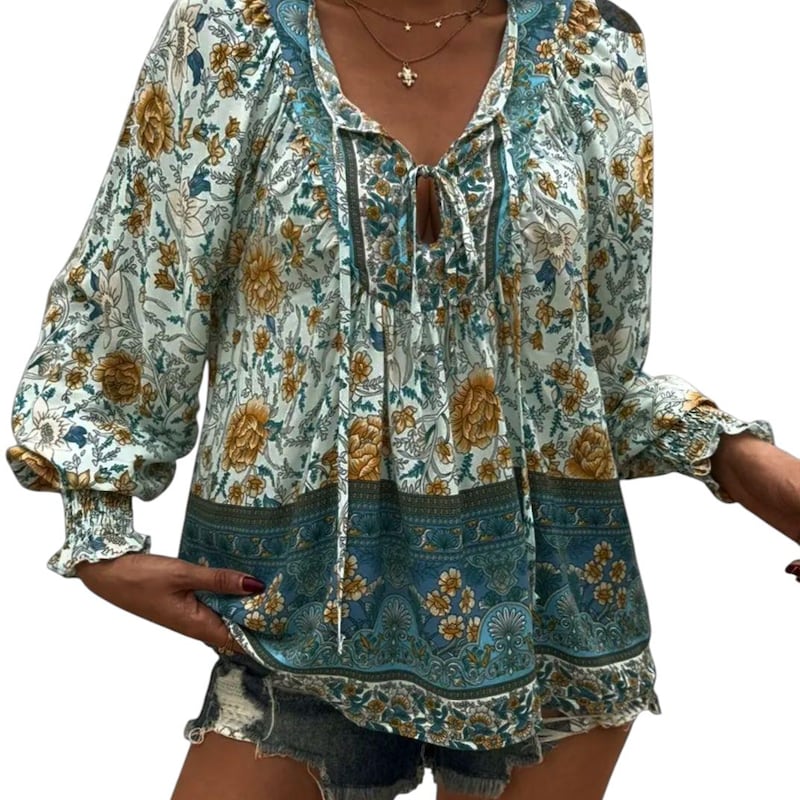 Peasant Tie Blouse - Etsy