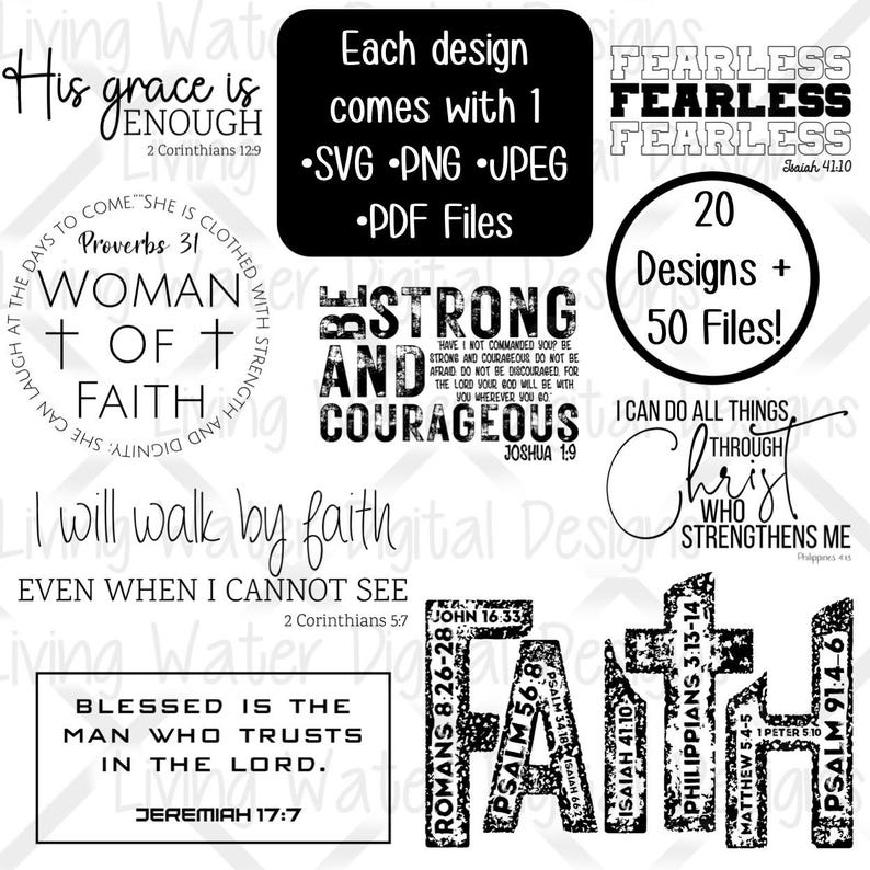 Christian SVG Bundle | Bible Verse SVG | Faith Cut Files | Scripture ...