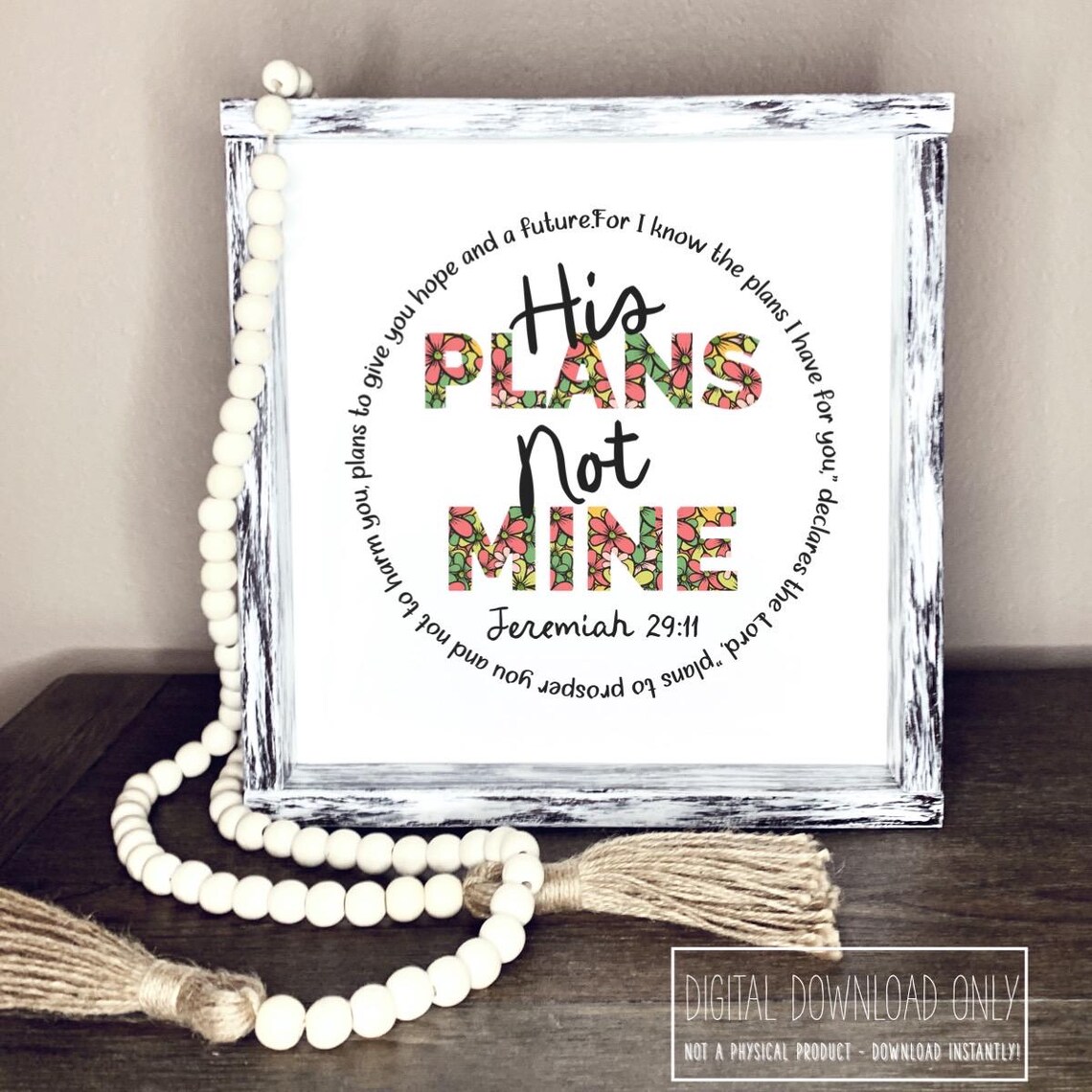 Jeremiah 29:11 Design | His Plans Not Mine PNG | Christian Design for ...