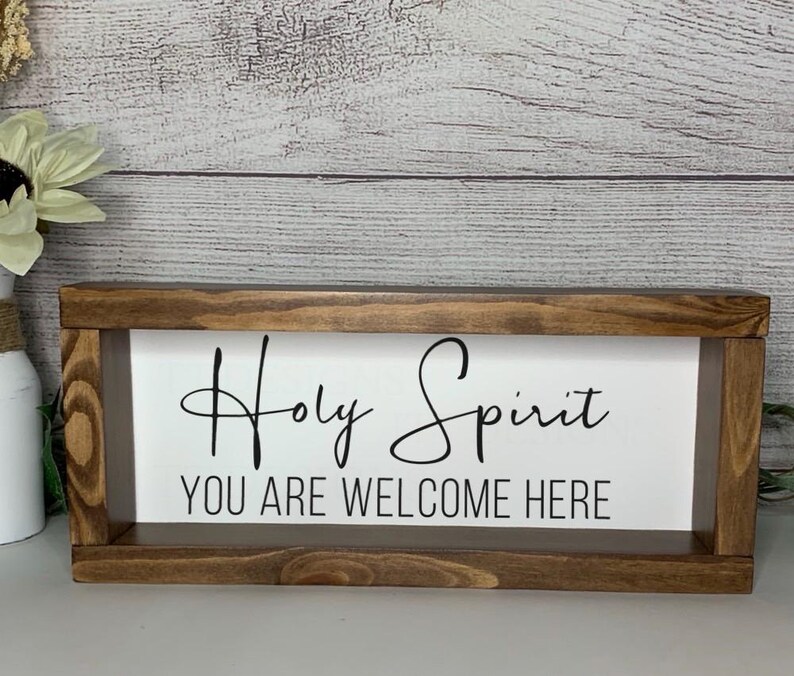 Christian SVG PNG - Holy Spirit Welcome Here: Bible Verse Design, Faith ...