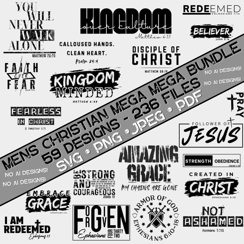 Christian SVG | Men’s Mega Christian SVG Bundle | Huge Faith Based ...