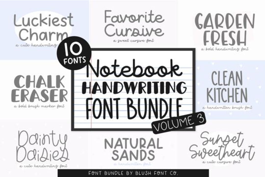 Mega Notebook Handwriting Bundle Font 2026 - Etsy