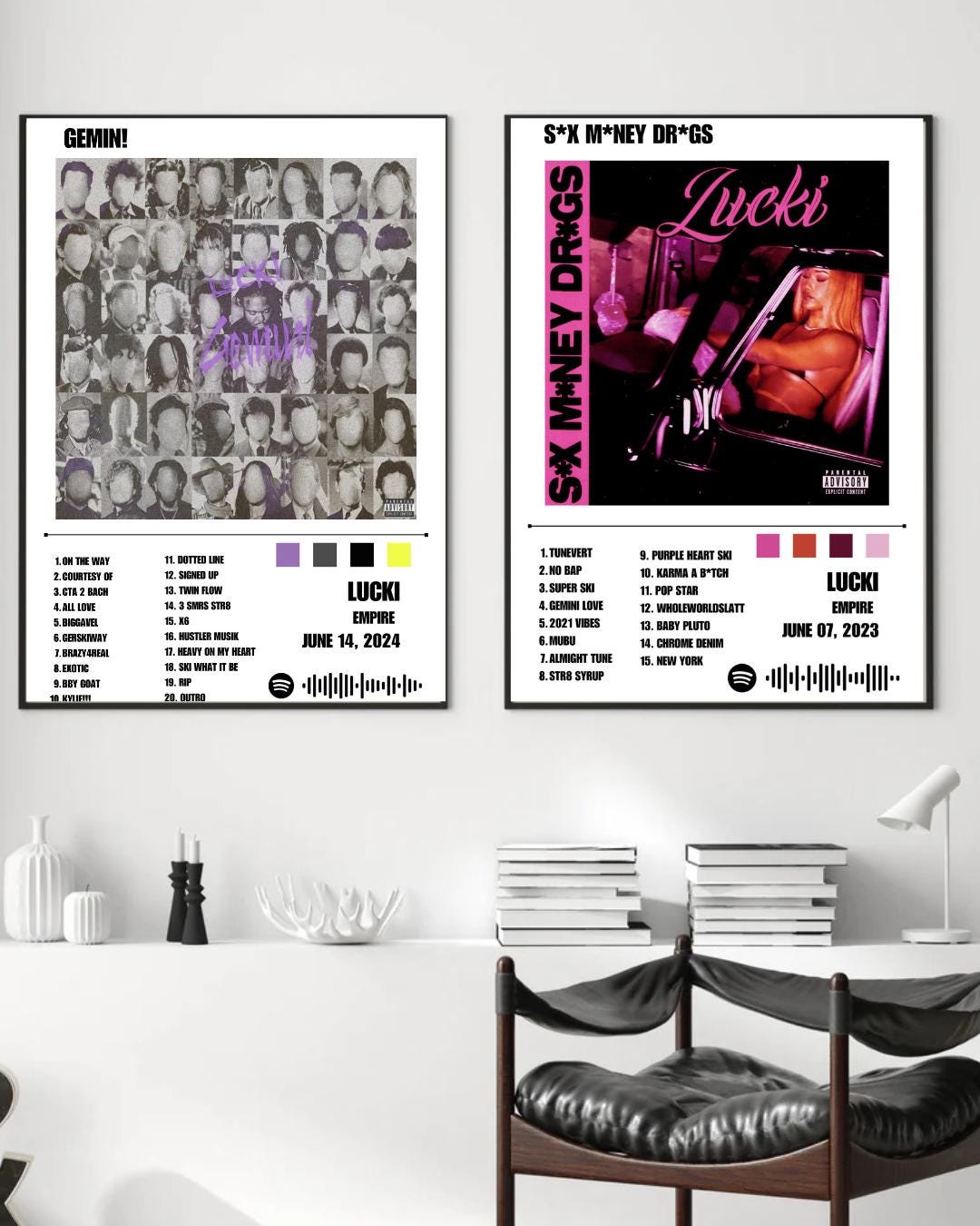 Lucki Digital Set of 2 Digital Posters - GEMINI Album Poster - Hip Hop ...