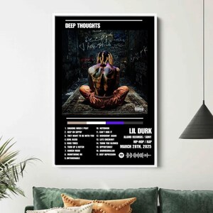 Lil Durk Digital Album Poster - Deep Thoughts Poster - Hip Hop Album ...