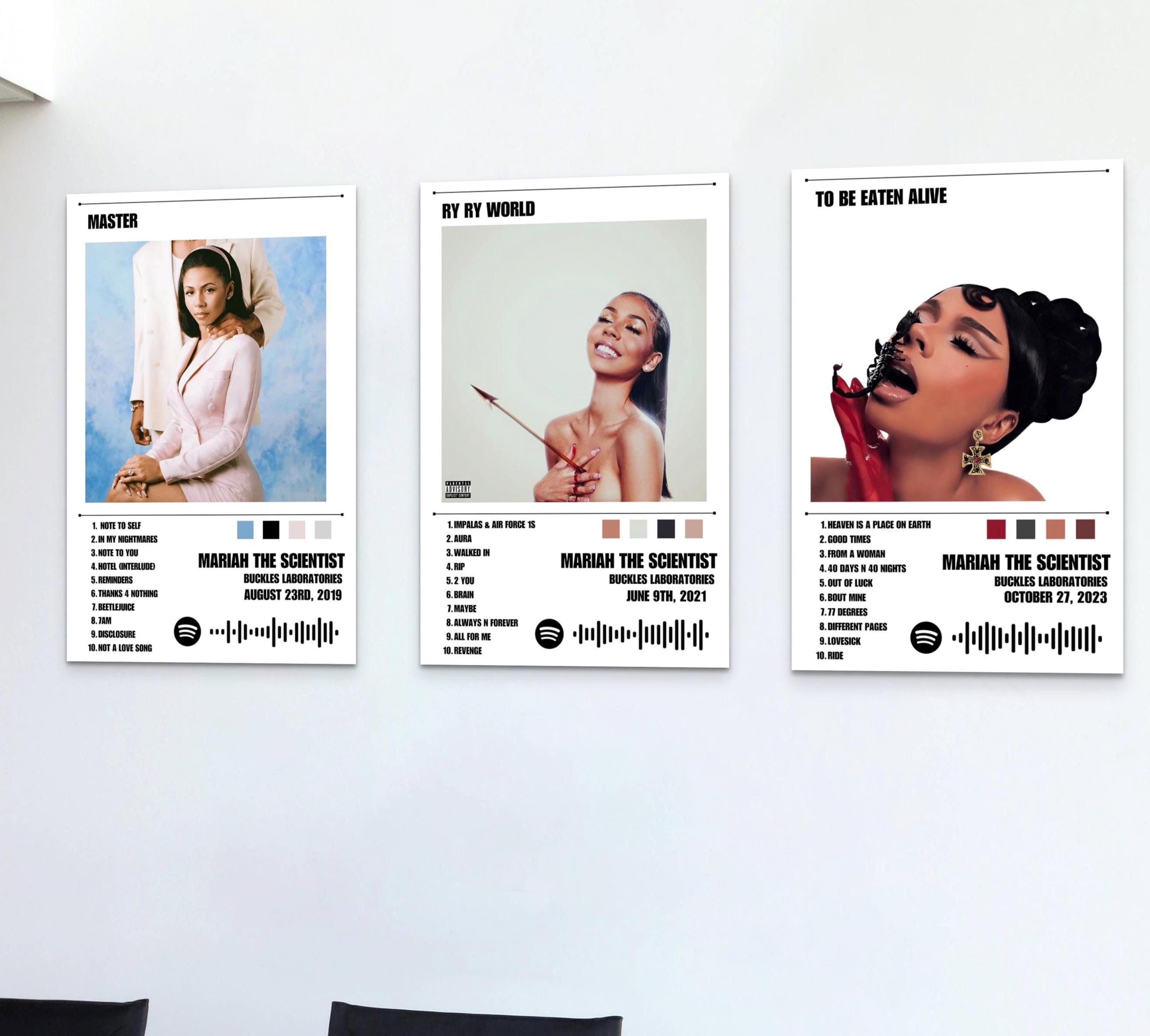 Mariah the Scientist Set of 3 Digital Poster - Rnb Album Poster - Ry Ry ...