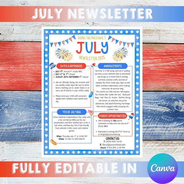 Newsletter Template - Etsy