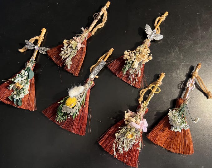 Floral Witch Broom, Harvest Besom, Floral Wall Decor, Altar Besom, Protection Besom Broom, - Etsy