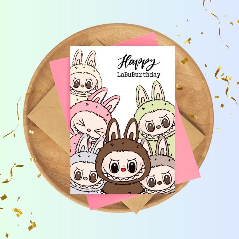 Labubu Birthday Card - Etsy