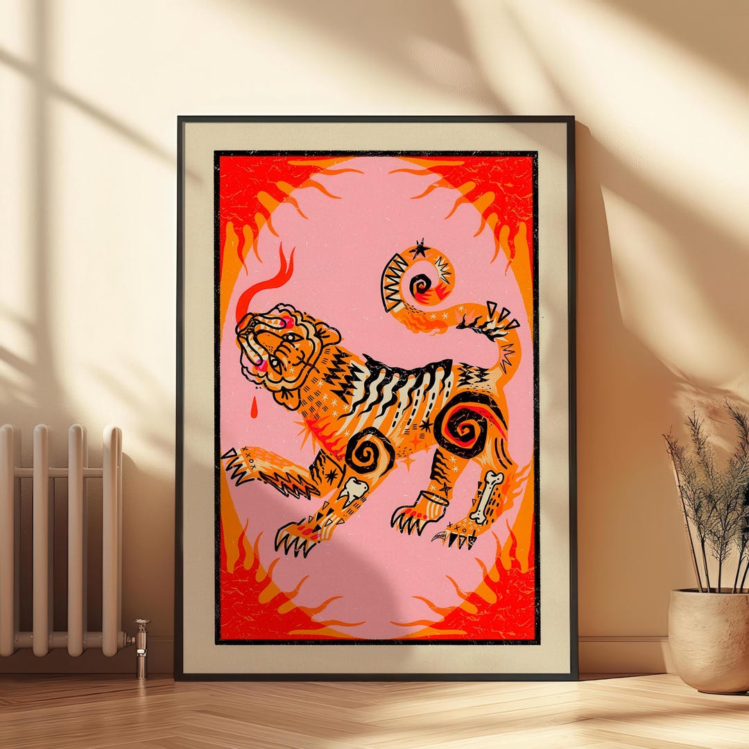 Tigress Art Print – A Fierce and Captivating Piece, Perfect for Adding ...