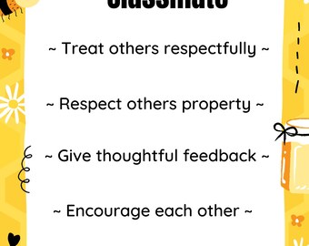 Friendly Classroom Poster - Etsy