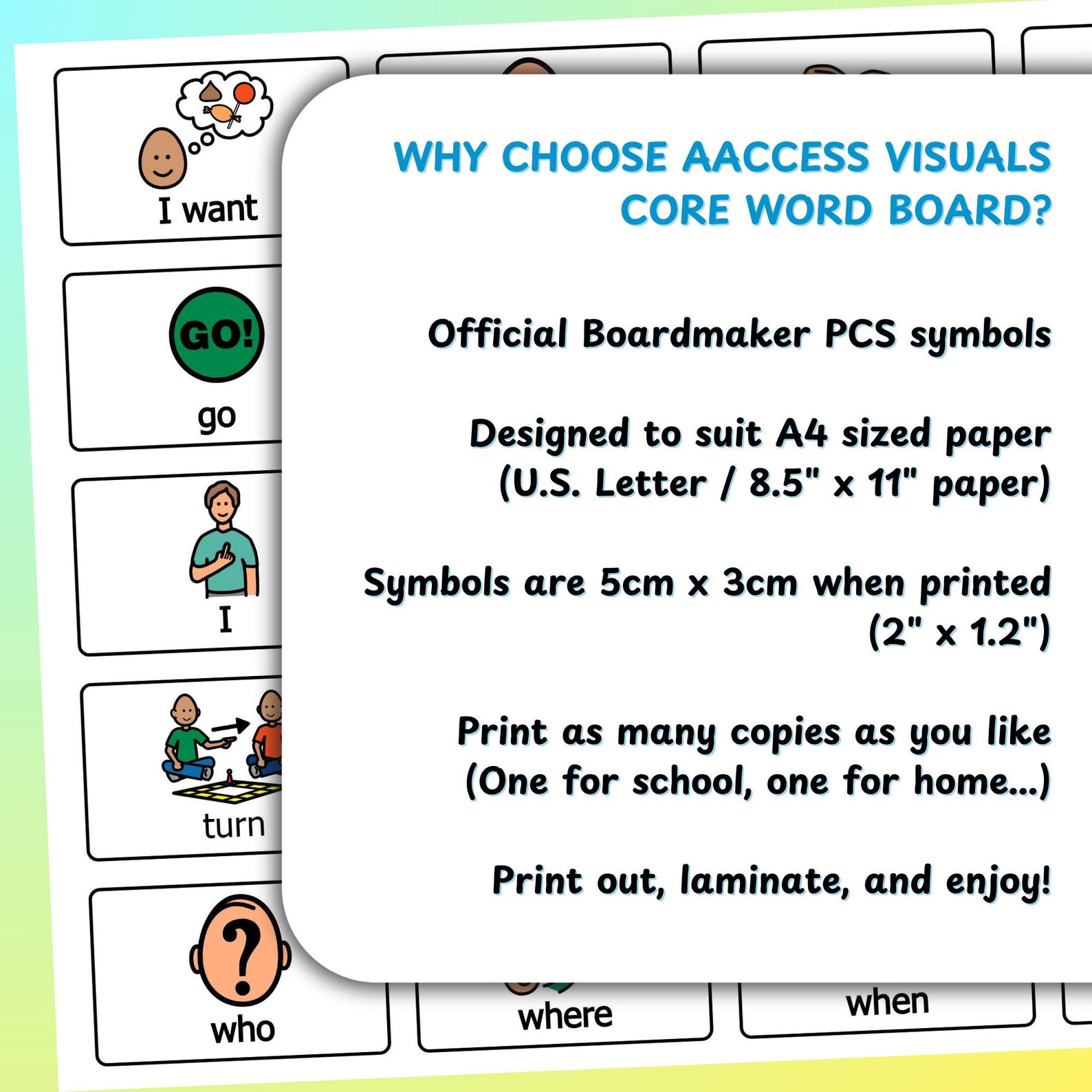 Core Words Boardmaker Digital Download - PDF Autism Non Verbal Speech ...