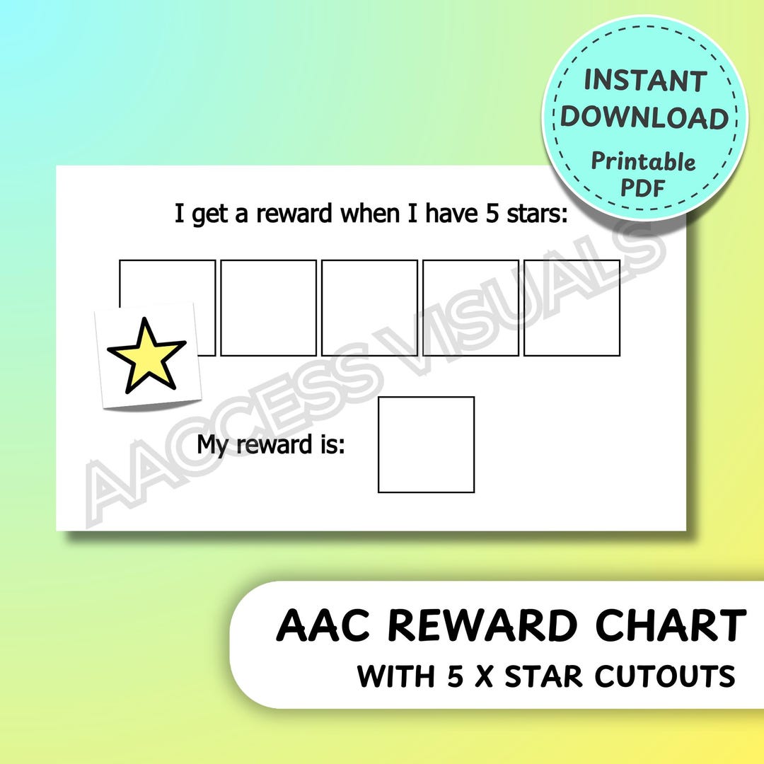 AAC Reward Chart - Boardmaker PCS Digital Download Picture ...
