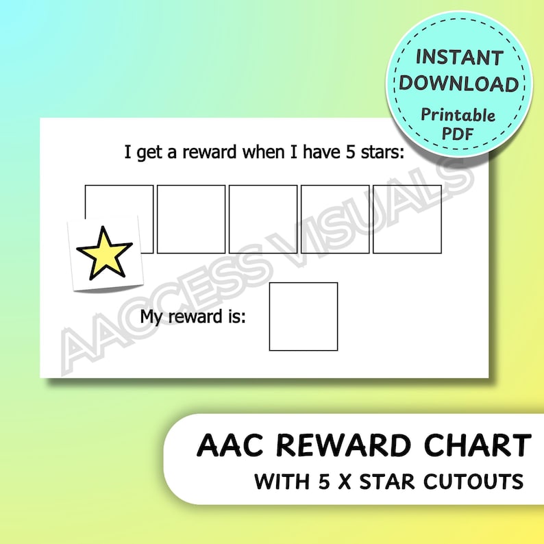 AAC Reward Chart - Boardmaker PCS Digital Download Picture ...
