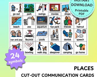 Sensory Items - 24 Cut-out PCS Symbols - AAC Boardmaker Digital ...