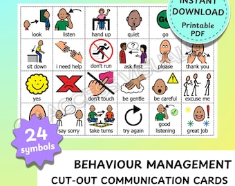 Illness & Pain - 24 Cut-out PCS Symbols AAC Boardmaker Digital Download ...