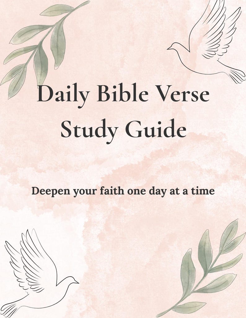 Daily Bible Verse Study Guide - Etsy