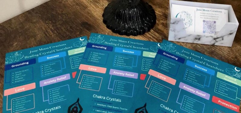 Healing Crystal Cheat Sheet | Printable Crystal Guide | Chakra & Energy ...