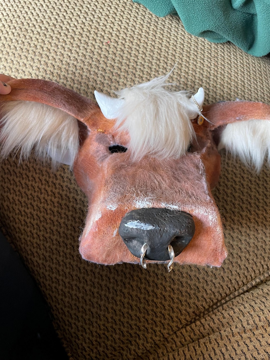 Realistic Highland Cow Therian Mask - Fully Fleece Lined, Jewellery ...