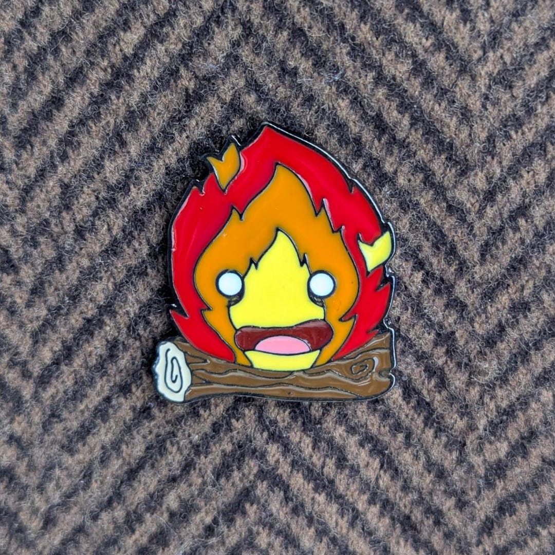 Calcifer Enamel Pin – Howl’s Moving Castle Studio Ghibli Anime Badge - Etsy
