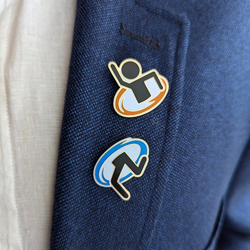 Portal Enamel Pin Set: Orange & Blue - Gamer Lapel Pins - Etsy