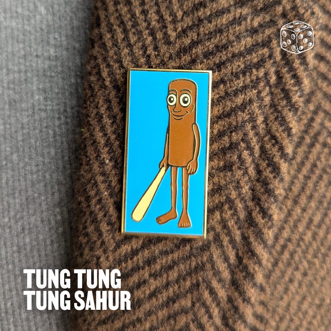 Tung Tung Tung Sahur Enamel Pin – Italian Brainrot Meme, Internet ...