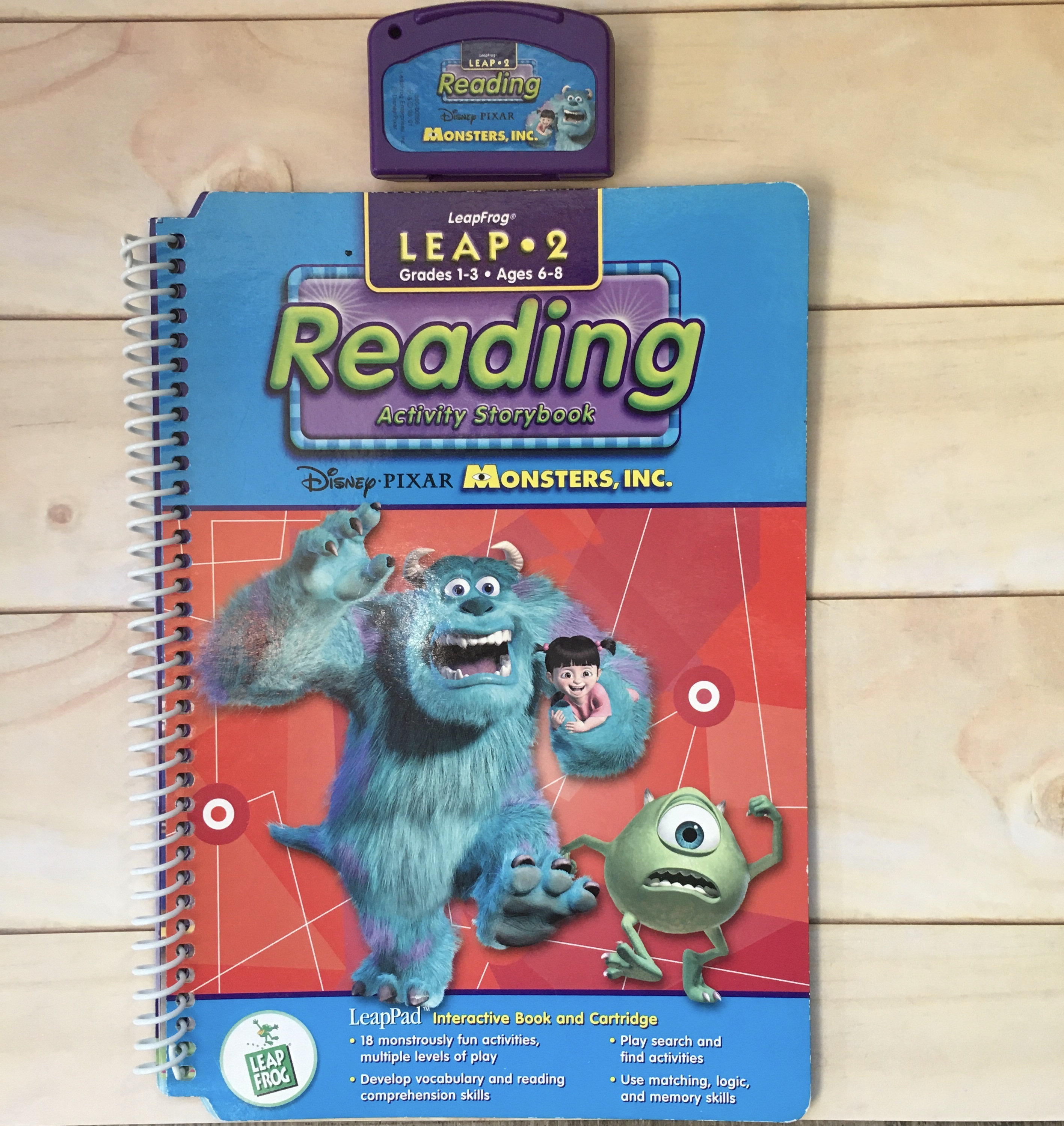 Leapfrog, Leap 2, Reading, Monsters, Inc, Grades 1-3, Ages 6-8 ...