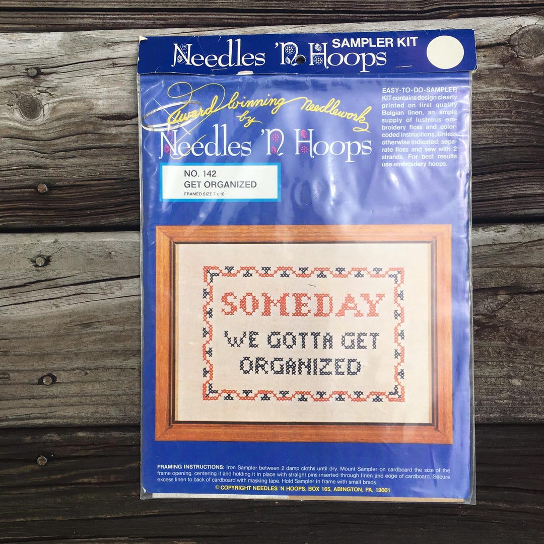 Get Organized, Needles N Hoops Sampler Kit, Embroidery Kit No. 142 - Etsy