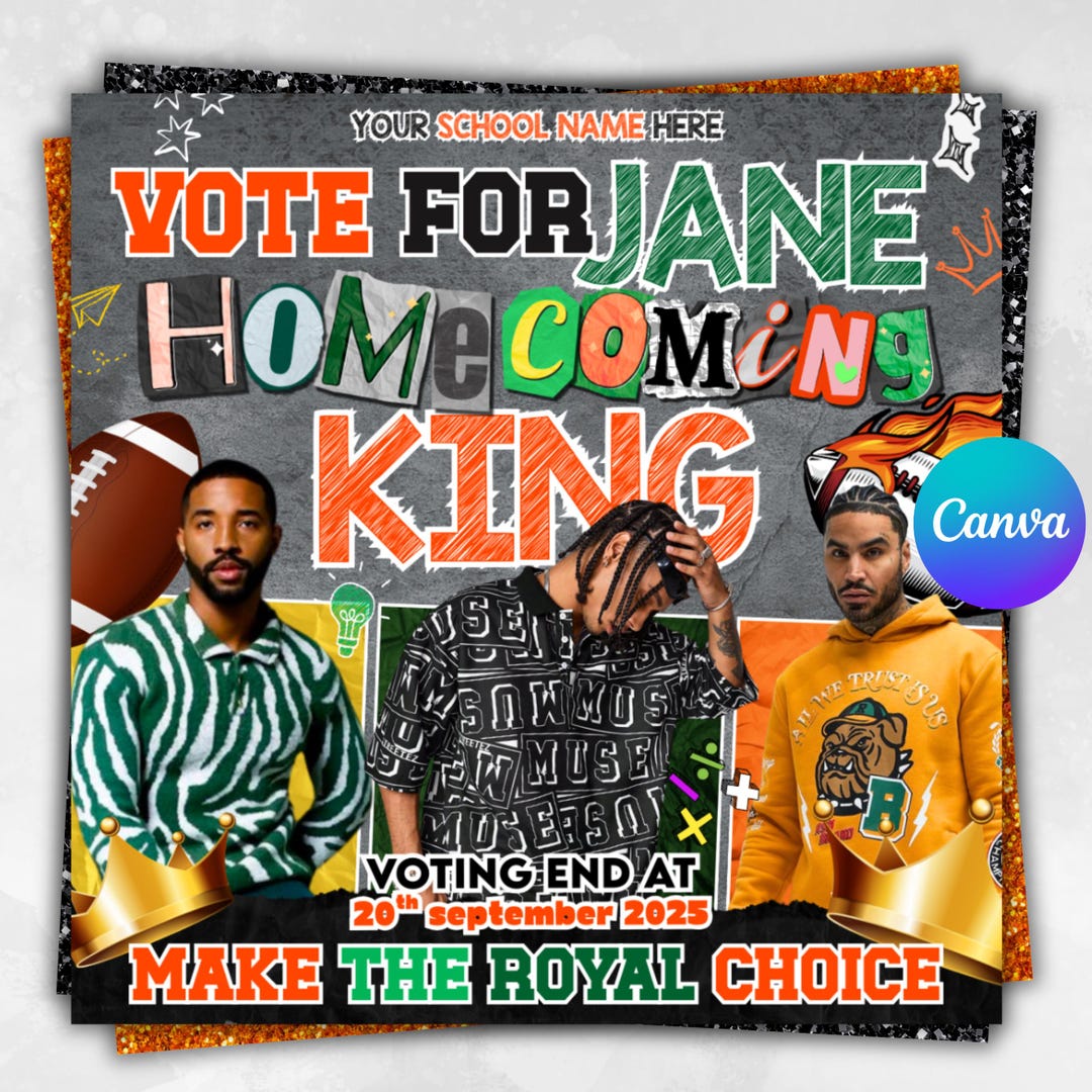 Homecoming King, Prom Flyer, Vote for Me Prom, Prom Flyer, Prom King ...