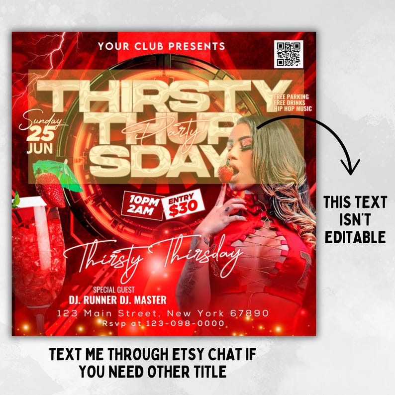 Thirsty Thursday Party Flyer, Thursdays Party Flyer, Thursday Nightclub ...