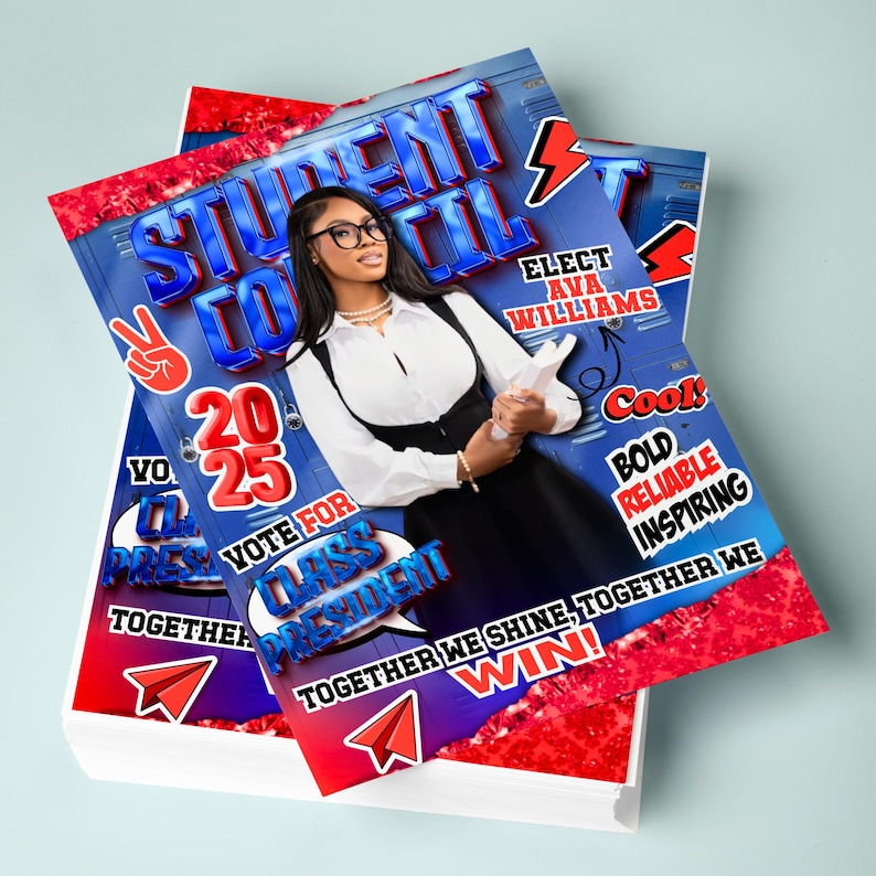 Editable Student Council Campaign Flyer: School Election Poster (canva ...