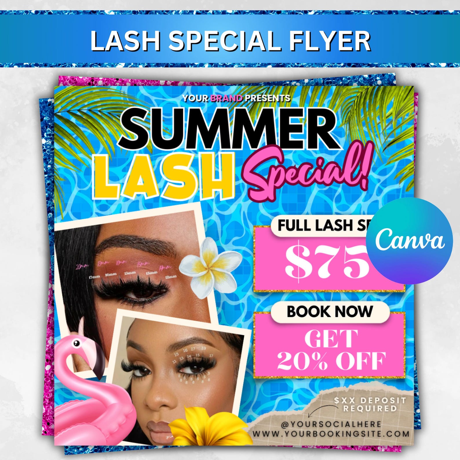 Summer Lash Special Flyer Lash Tech Flyer Lash Sale Flyer Lash Deal ...