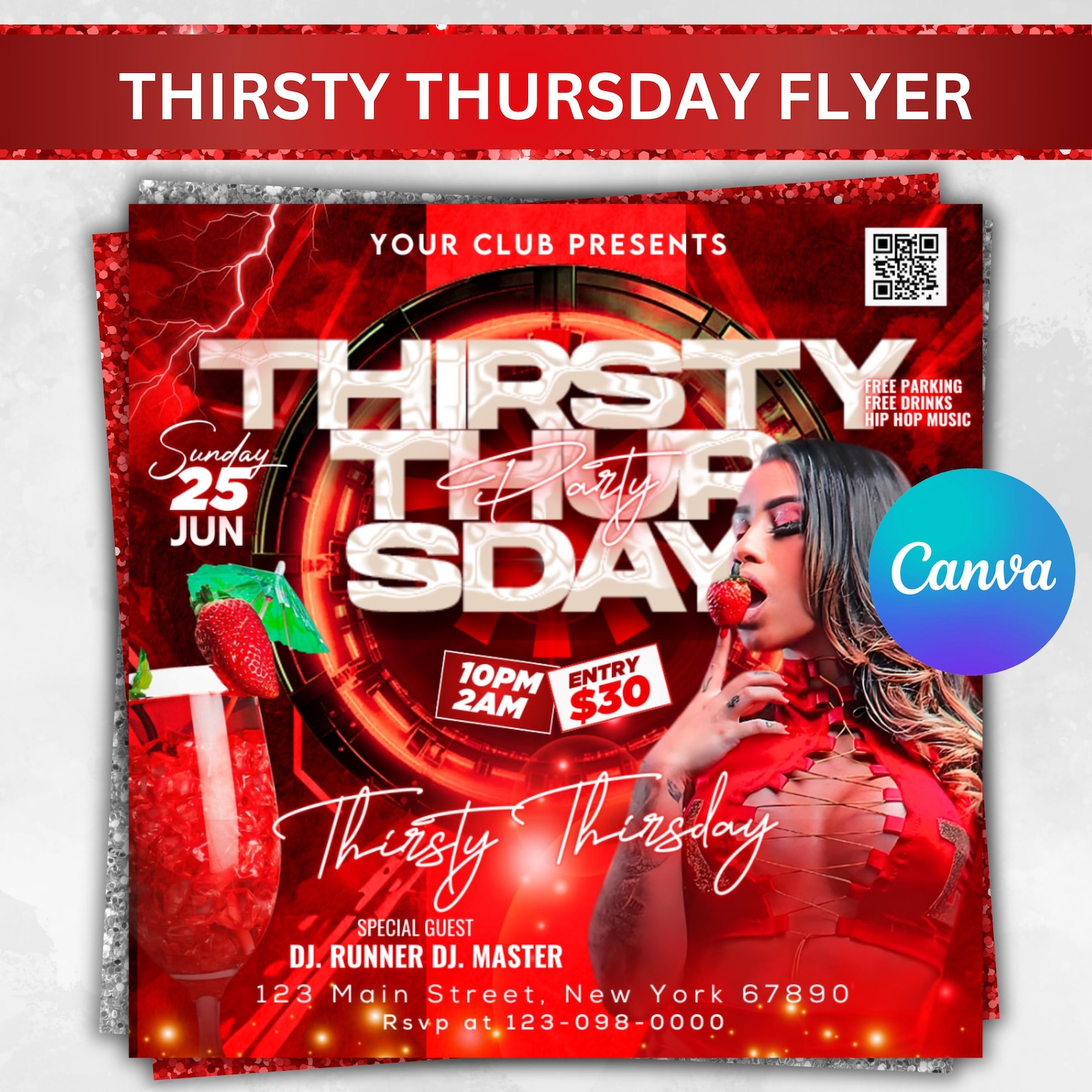 Thirsty Thursday Party Flyer, Thursdays Party Flyer, Thursday Nightclub ...