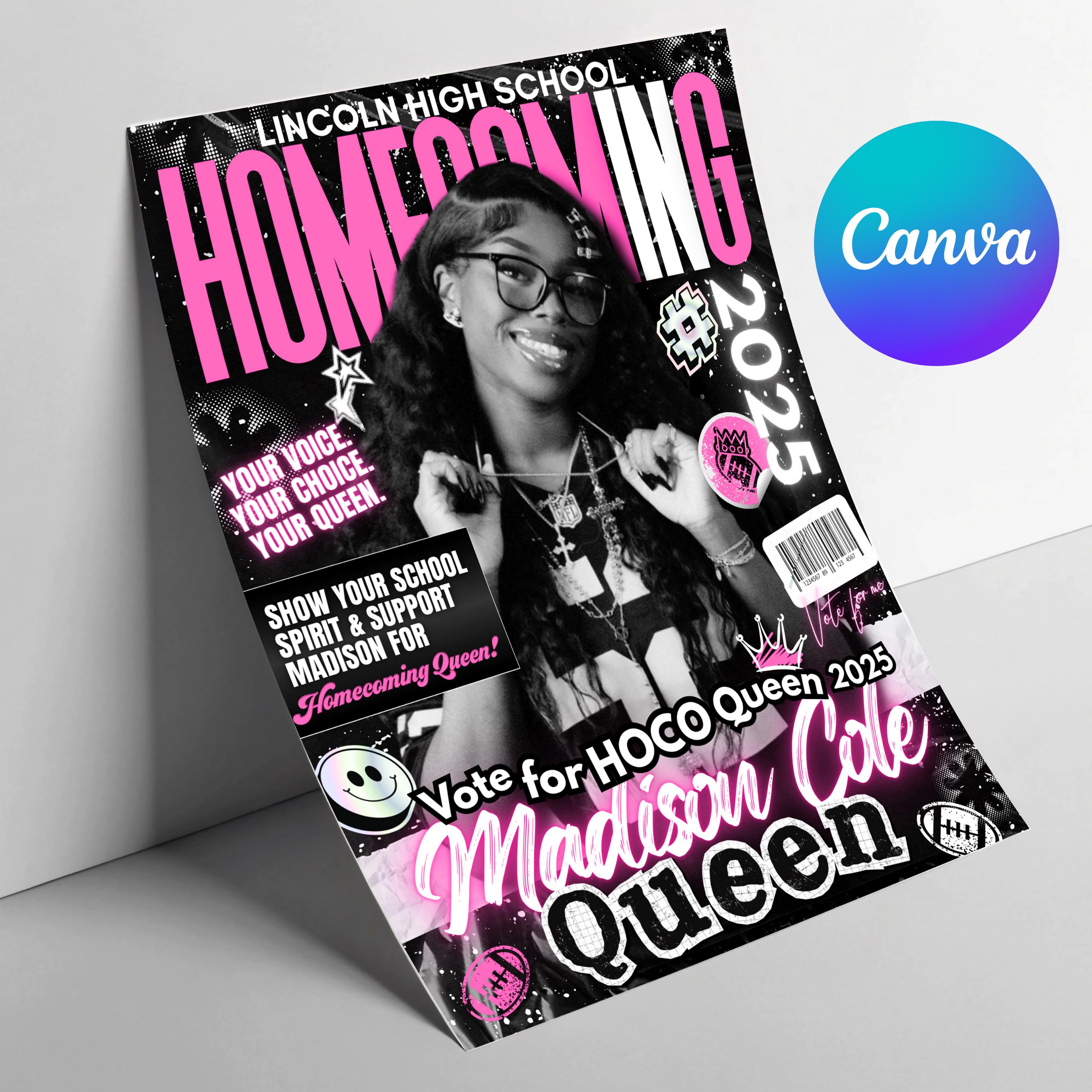 Homecoming Queen Flyer | College Homecoming | Highschool Homecoming ...