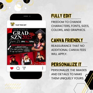 Graduate Flyer, Graduation Party Flyer, Graduation Invitation, College ...