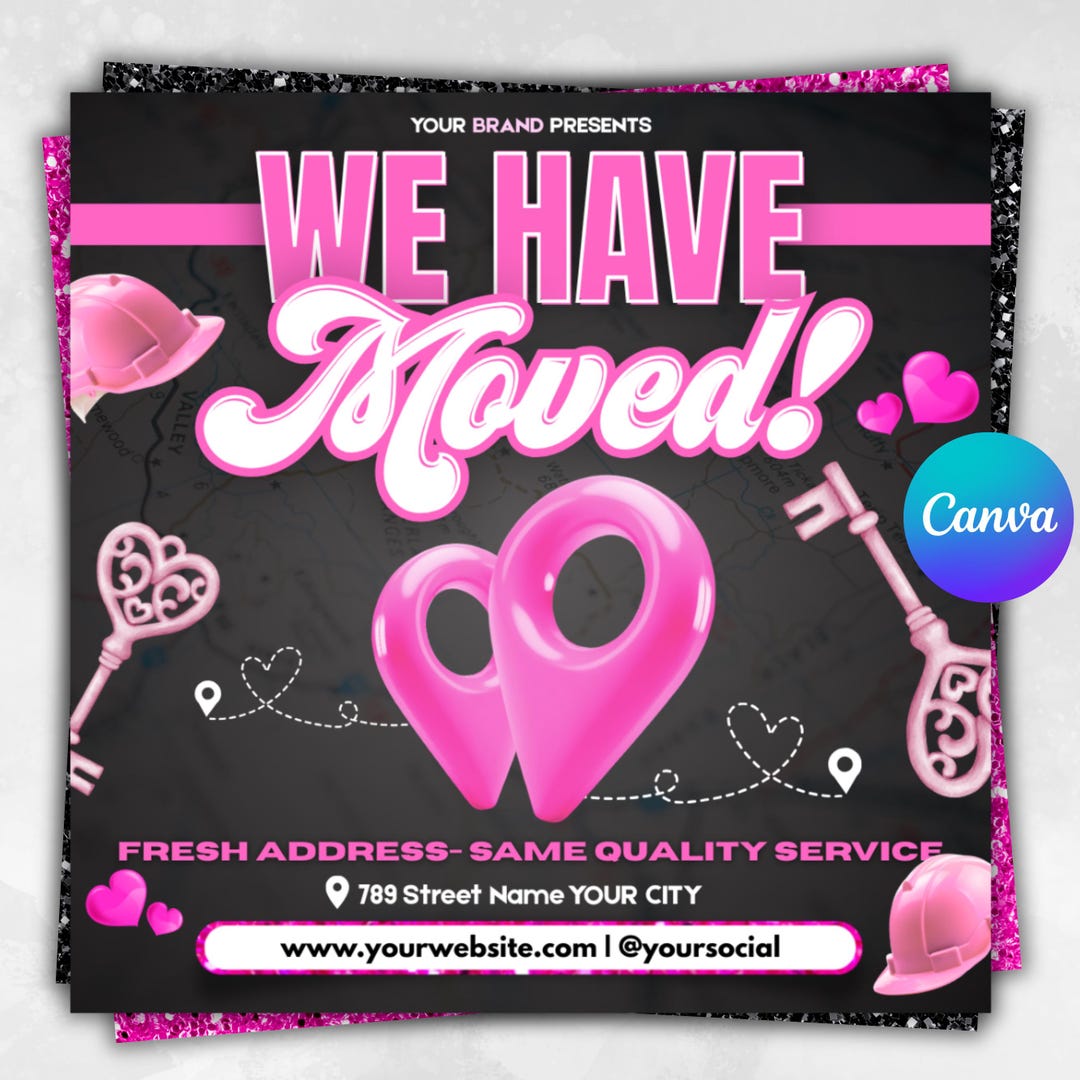 We Have Moved Flyer, New Location Flyer, Beauty Salon Flyer ...